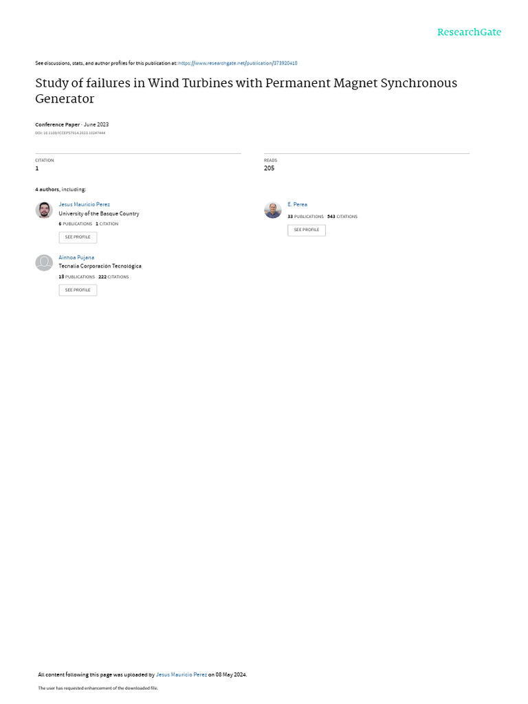 Offshore Wind Turbine Failure Analysis | PDF | Wind Power | Offshore Wind Power