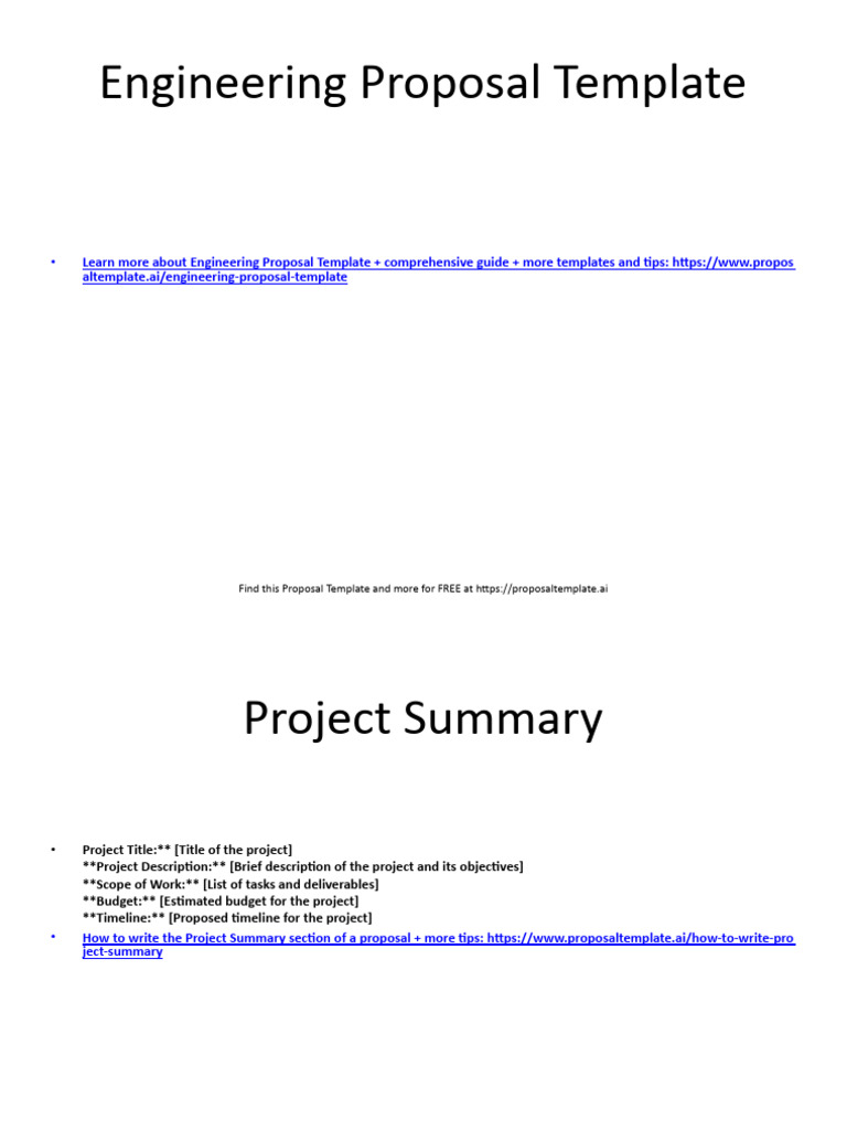 Engineering Proposal Template Free | PDF | Methodology