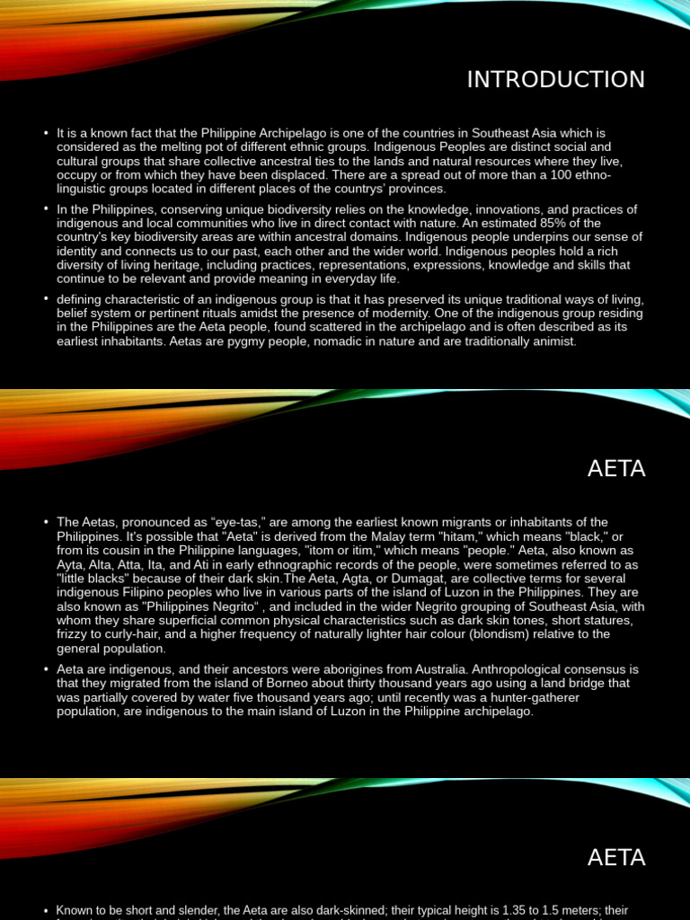 Philippine Indigenous People (AETA) | PDF