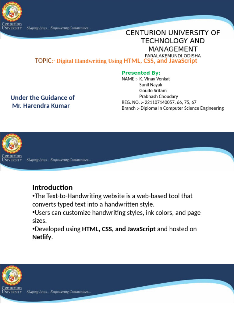 Project Internship PPT | PDF | Java Script | Computer Science
