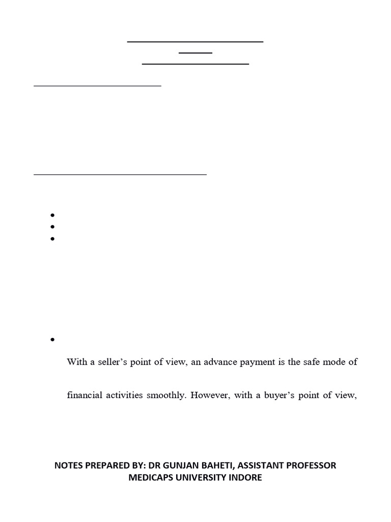 Final Eif Notes - Mba - All V Units | PDF | Letter Of Credit ...
