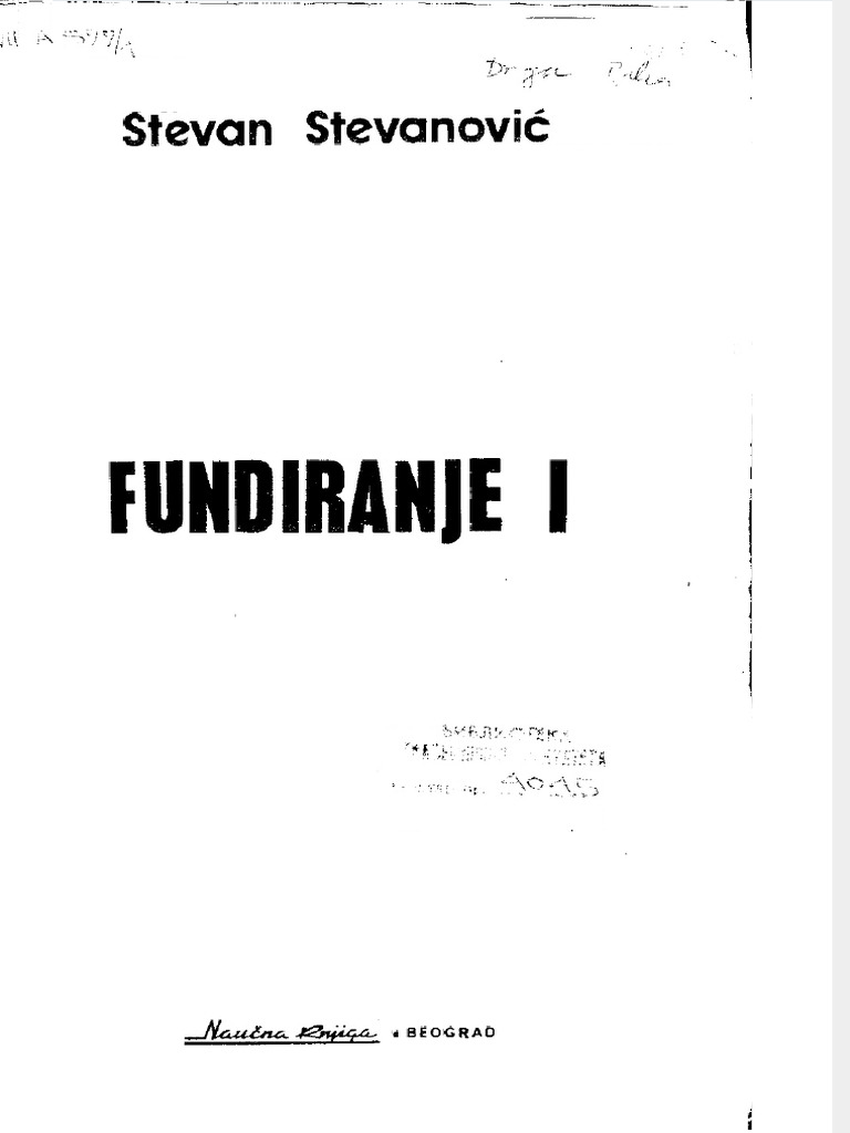 Dokumen - Tips - Fundiranje Gradjevinskih Objekata Sstevanovic | PDF