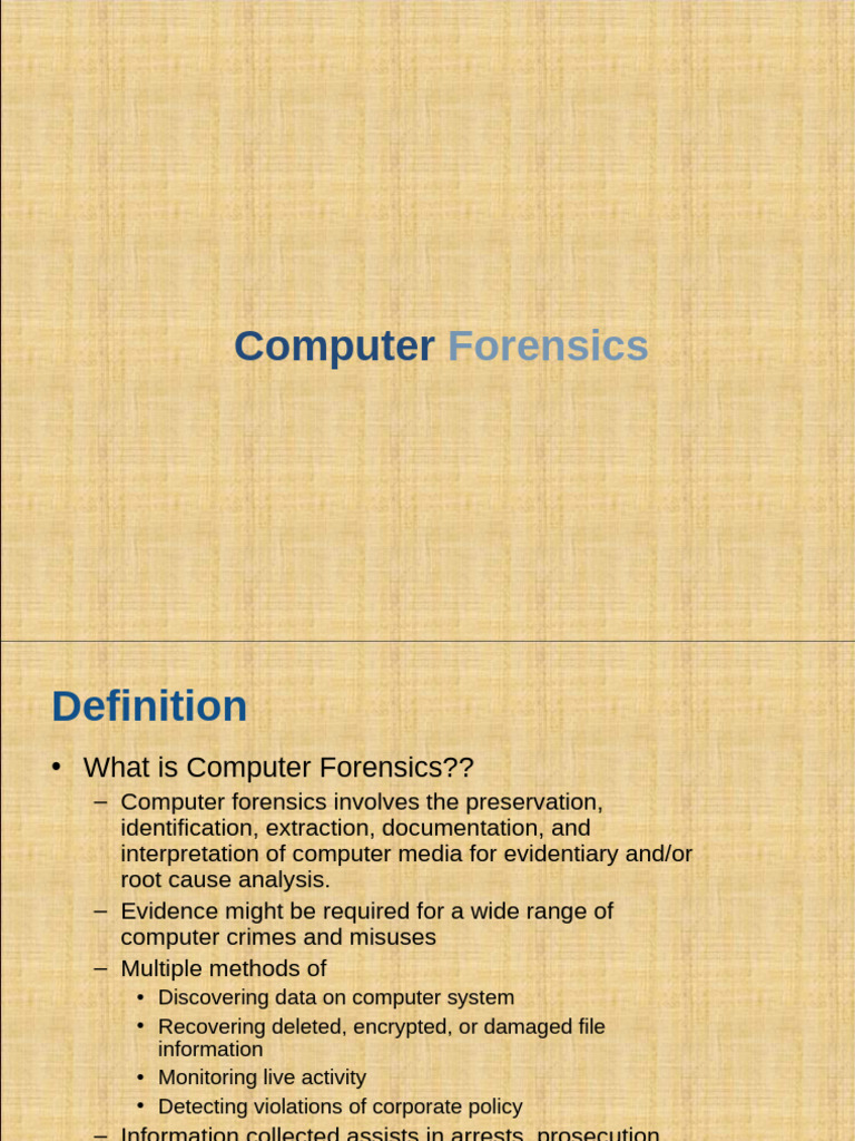 Fdocuments.in Computer Forensics Definition What is Computer Forensics Computer Forensics | PDF ...