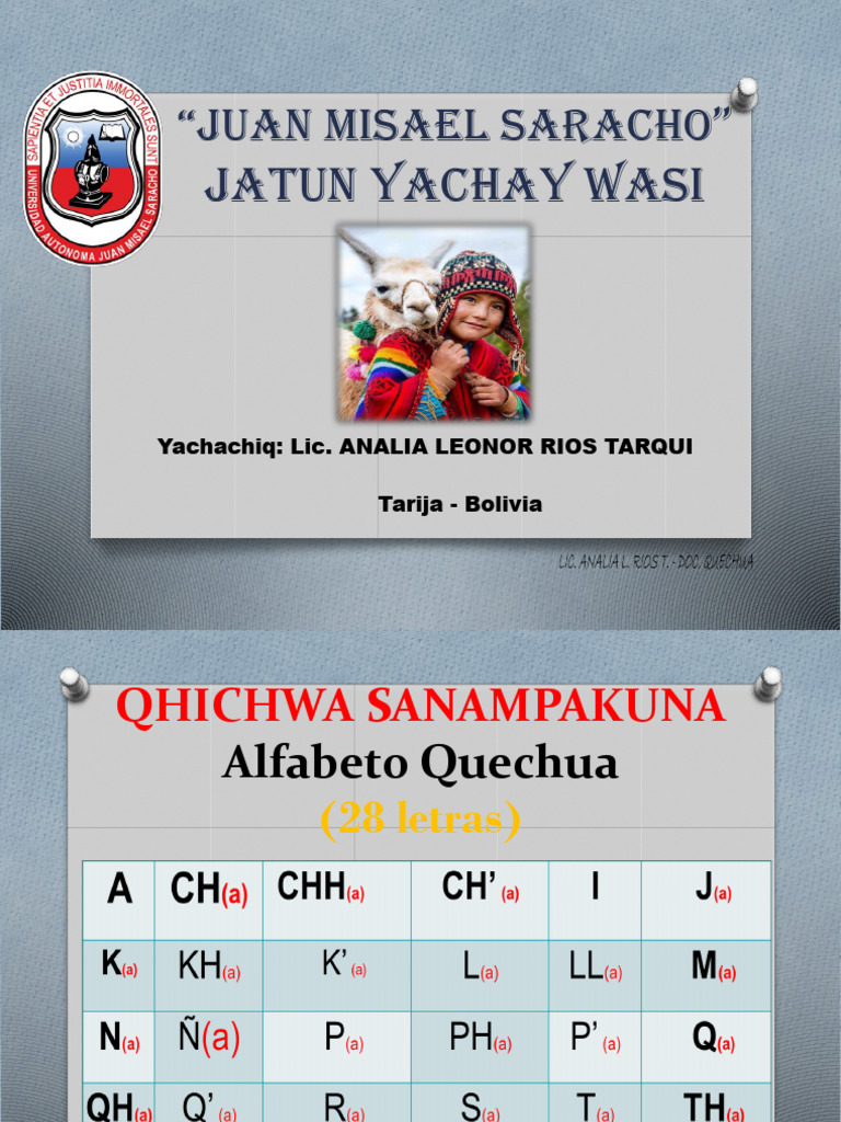 1 Primer Libro de Quechua | PDF | Colación | Familias de idiomas