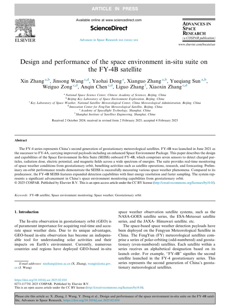 Design and Performance of The Space Environment in Sit - 2025 ...