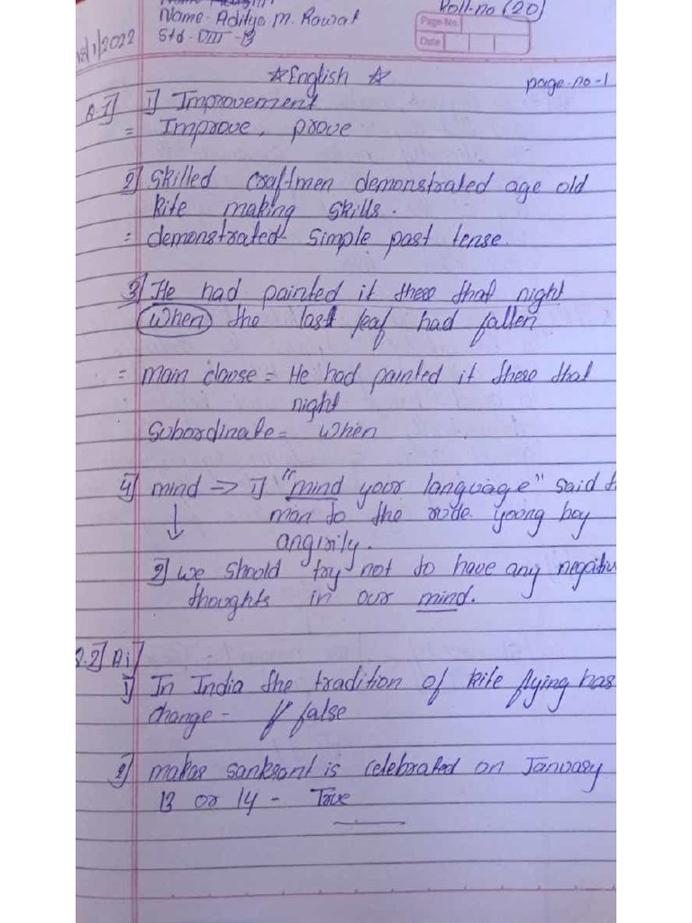 Aditya Rawat 20 (English) | PDF