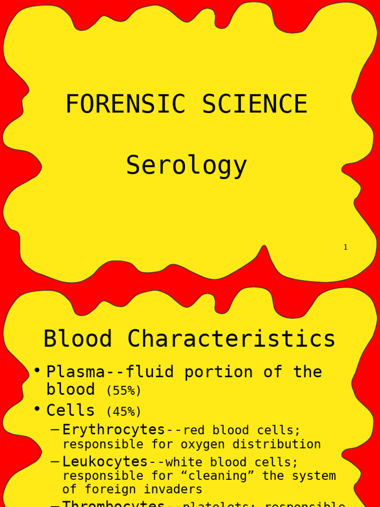 Fdocuments - in Forensic Science Serology 56a4b954321c7 | PDF | Blood ...