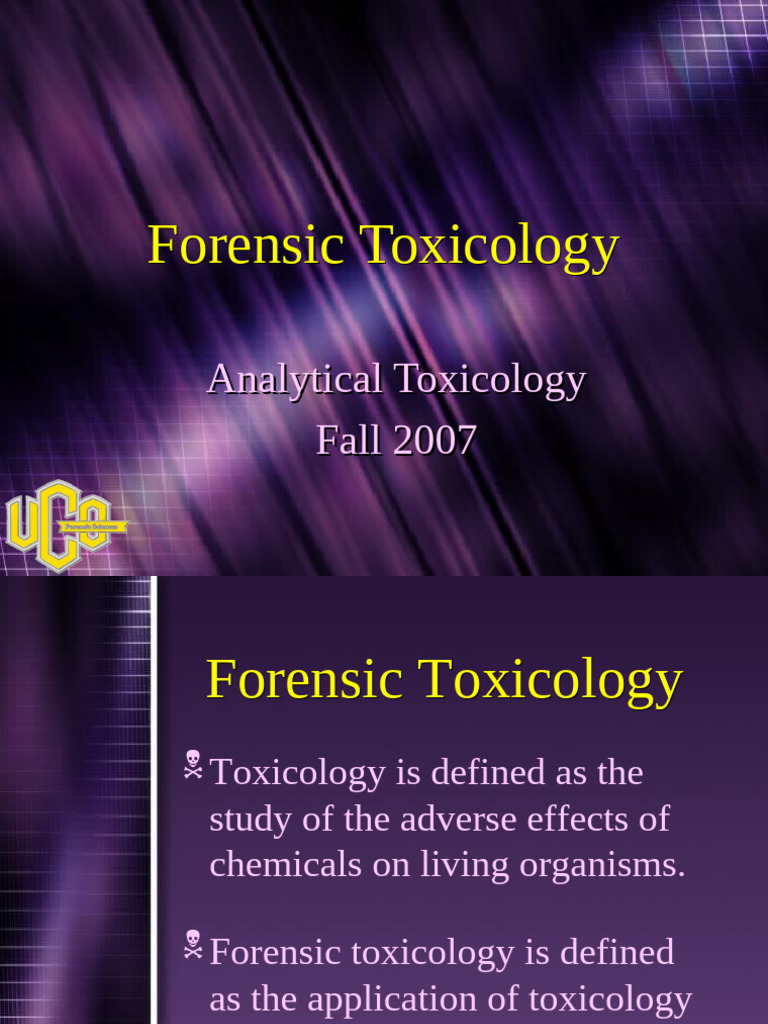 Fdocuments - in Forensic Toxicology Analytical Toxicology Fall 2007 ...