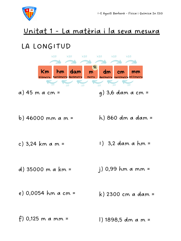 Dossier Dels Canvis D'unitat - 2n ESO | PDF