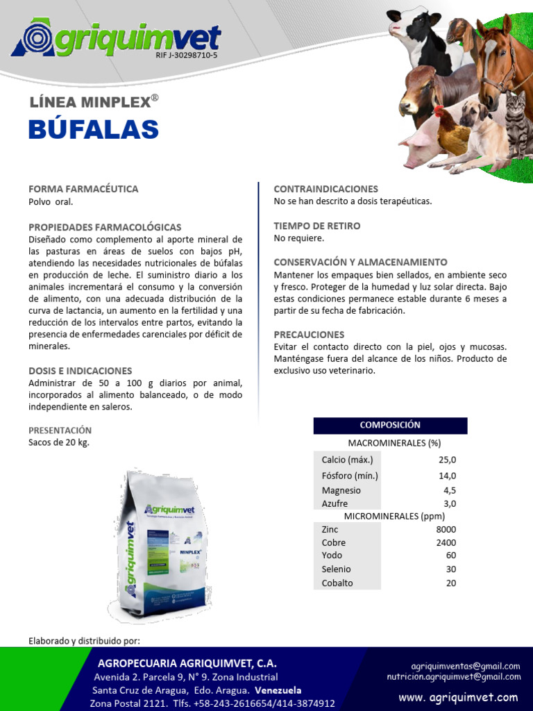FTC MINplex Suelos Ácidos (Bufalas Leche) | PDF | Leche | Alimentos