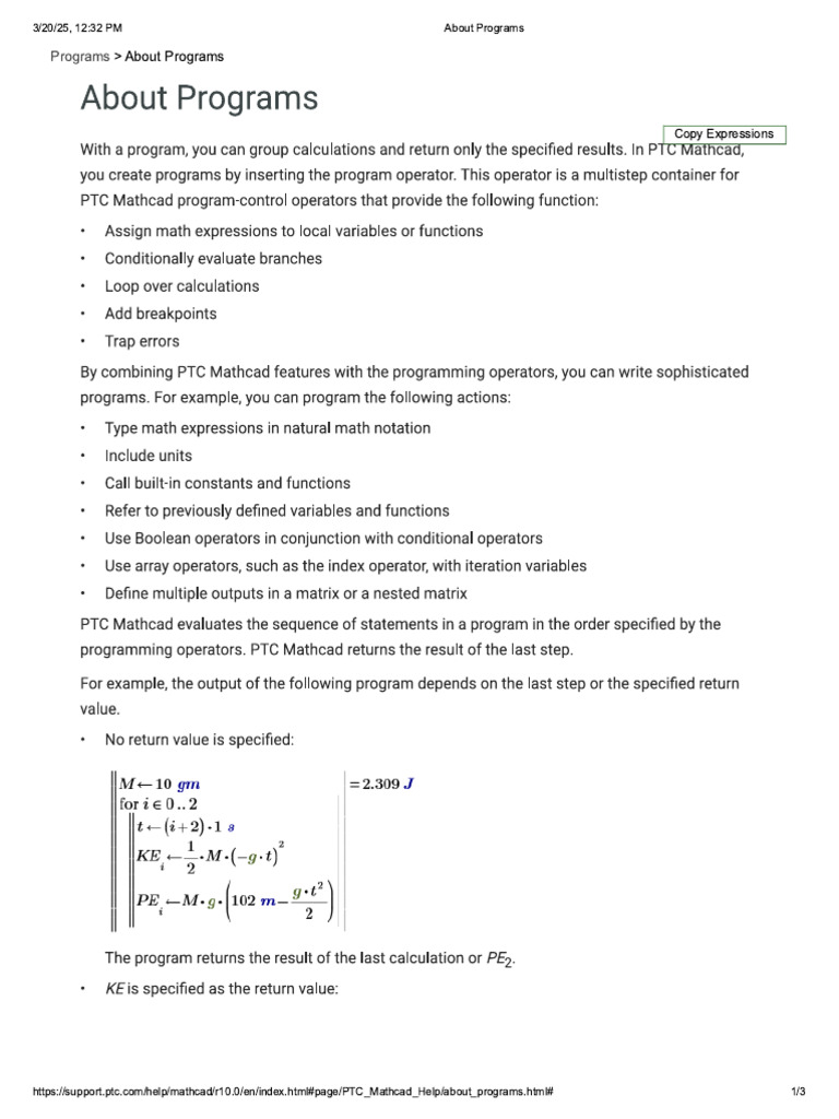 About Programs | PDF