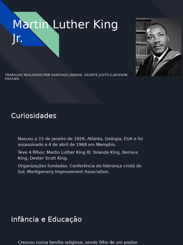 Martin Luther King Jr.: Vida e Legado | PDF