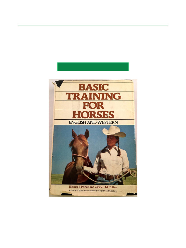 Full Download Basic Training For Horses High-Resolution PDF Download | PDF