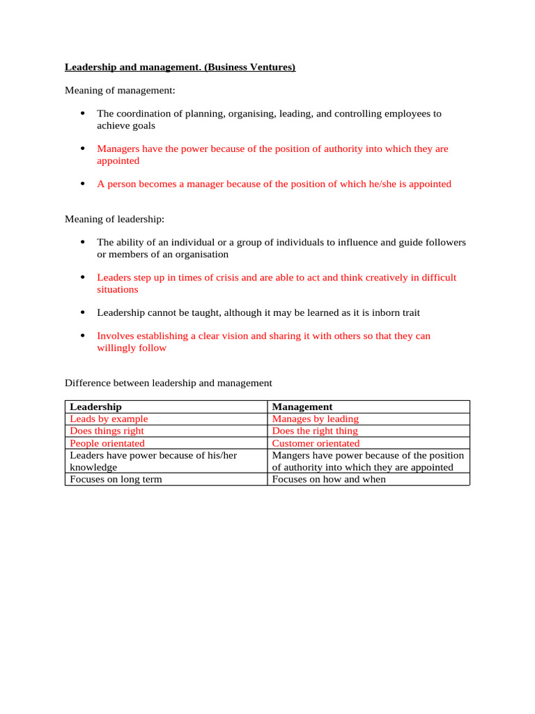 Business Paper 2 notes Whole | PDF | Insurance | Leadership