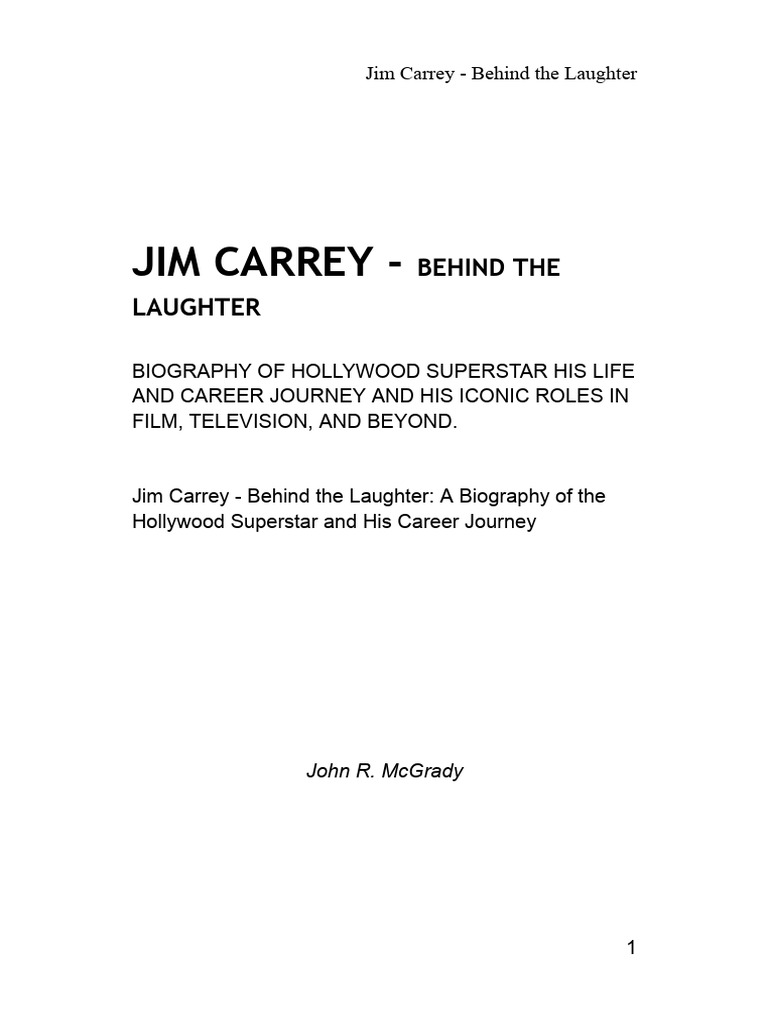 Jim carry Biography | PDF | Comedy