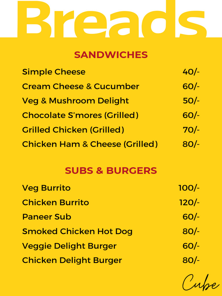 CIS Canteen Menu_2025 | PDF | Hamburgers | Curry