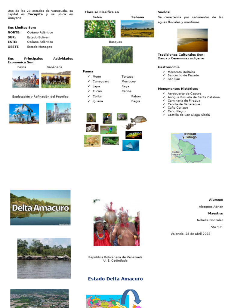triptico estado delta amacuro | PDF | Venezuela