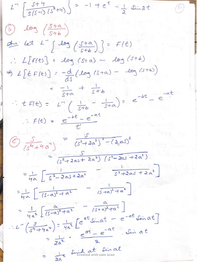 Inverse Laplace Transformation | PDF