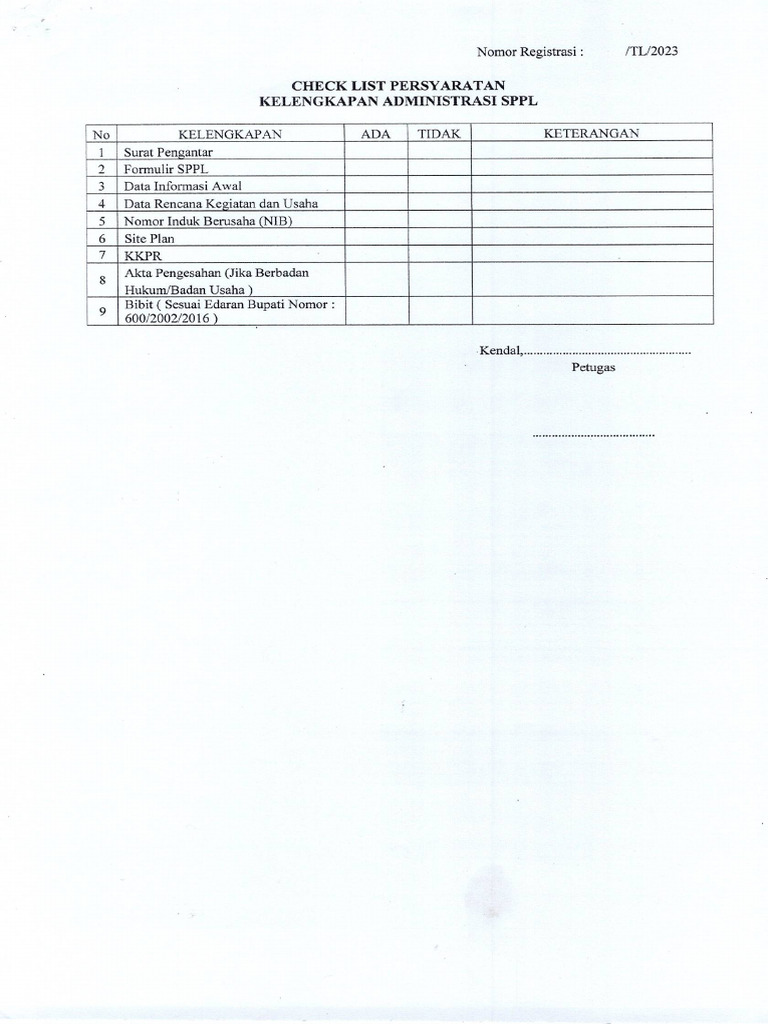 Persyaratan SPPL - 1 | PDF