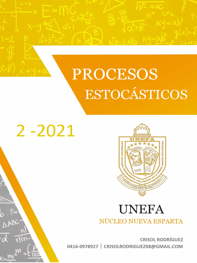 Unidad I Procesos Estocásticos | PDF | Valor esperado | Función de ...
