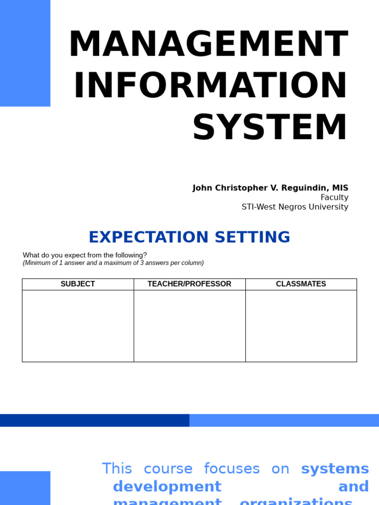 Management Information System | PDF
