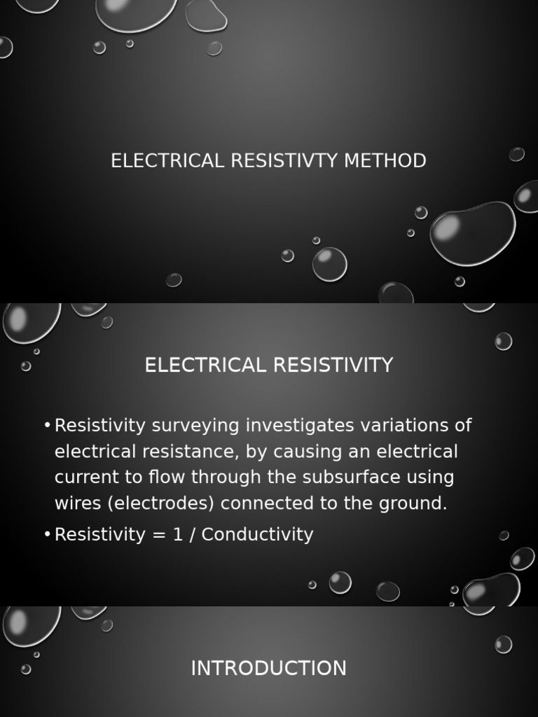 Electrical Resistivity Method Overview | PDF | Electrical Resistivity ...