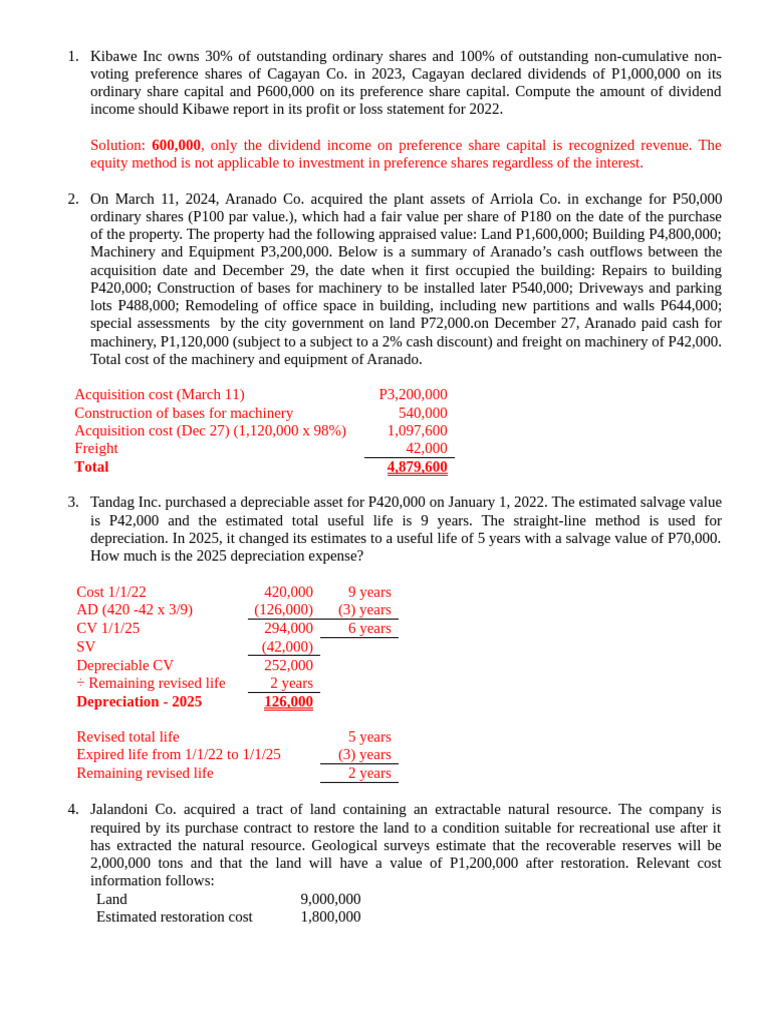 Acctg 202 A Midterm Exam 2025 As 4 With Solutions | PDF | Book Value ...