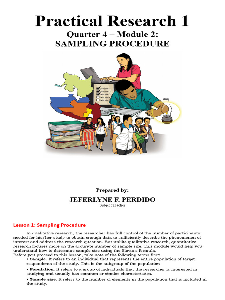 Q4-Module-2 | PDF | Sampling (Statistics) | Sample Size Determination