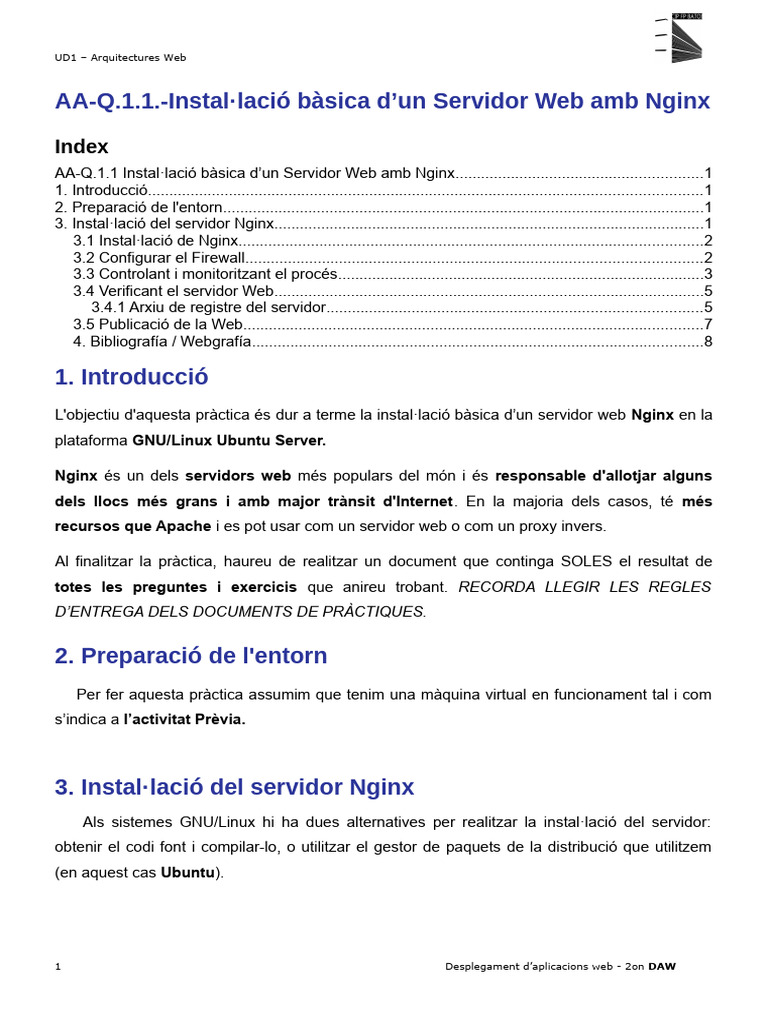 UD01-AA-Q.1.1-Instal.lació-bàsica-d-un-servidor-web-NGinx | PDF