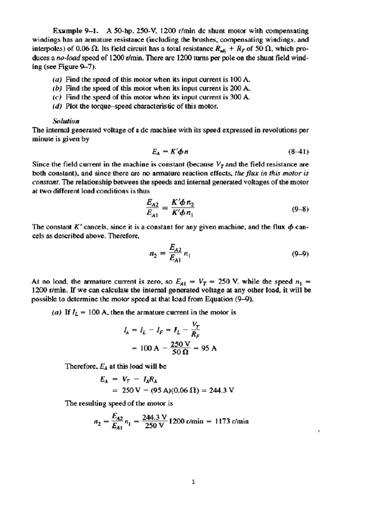 DC Motor Problems | PDF