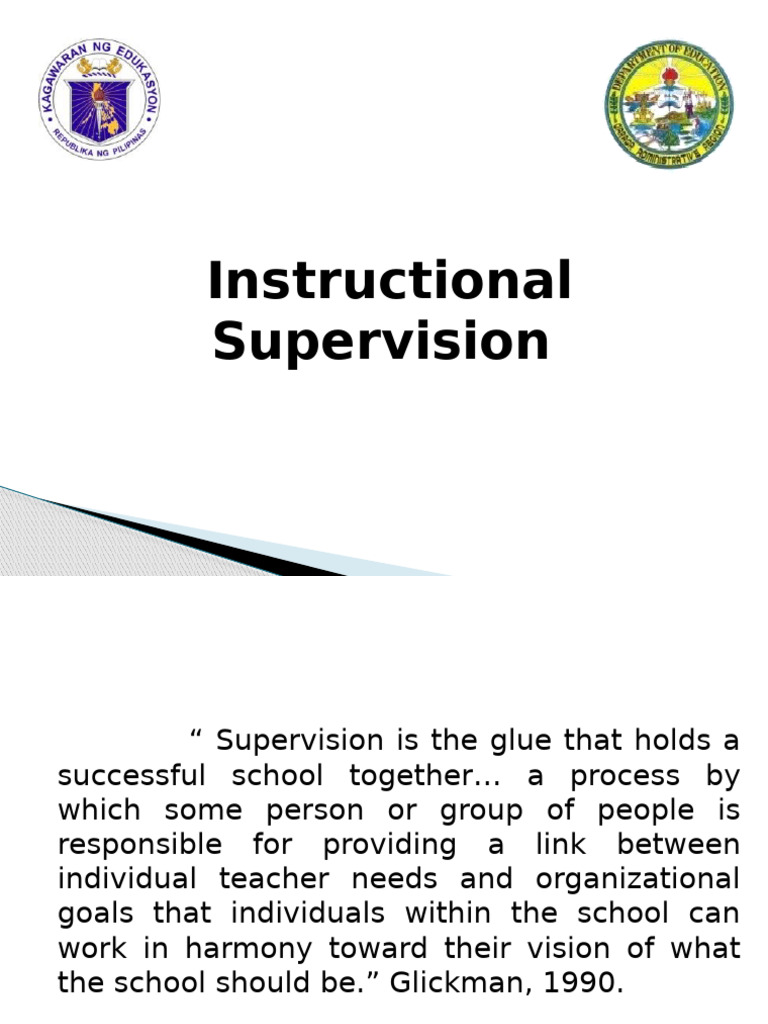 1 Instructional Supervision Pdf Teachers Bias