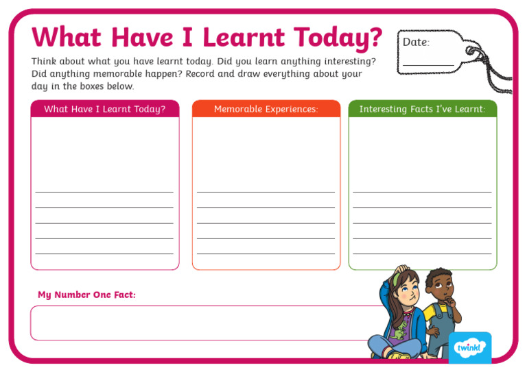 T LF 1646231526 What I Have Learnt Today Reflection Writing Frame - Ver ...