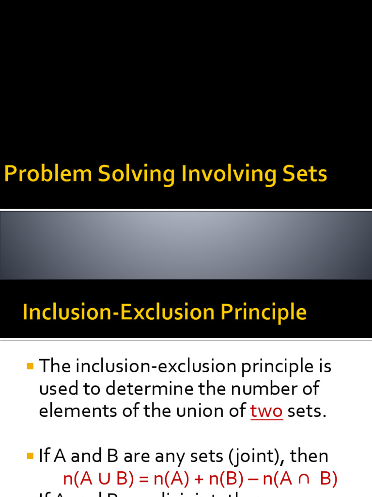 Q1-Problem-Solving-Involving-Sets | PDF | Animals And Humans