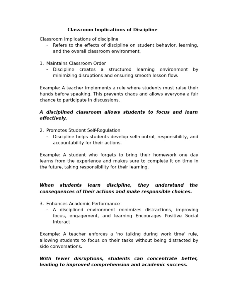 Classroom Discipline Strategies Explained | PDF | Disciplines | Teachers