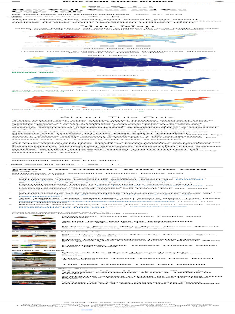 The U.S. Dialect Quiz How Y'All, Youse and You Guys Talk - The New York ...