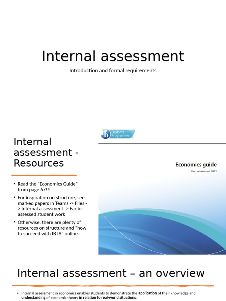 Economics Internal Assessment Guide | PDF | Economics