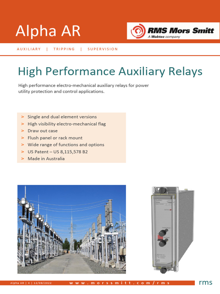 High-Performance Auxiliary Relays | PDF | Relay | Switch