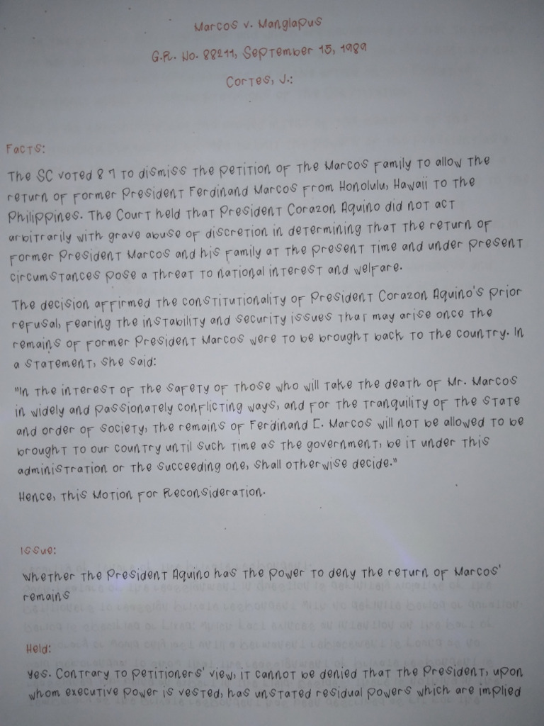 Consti Case Digeest | PDF