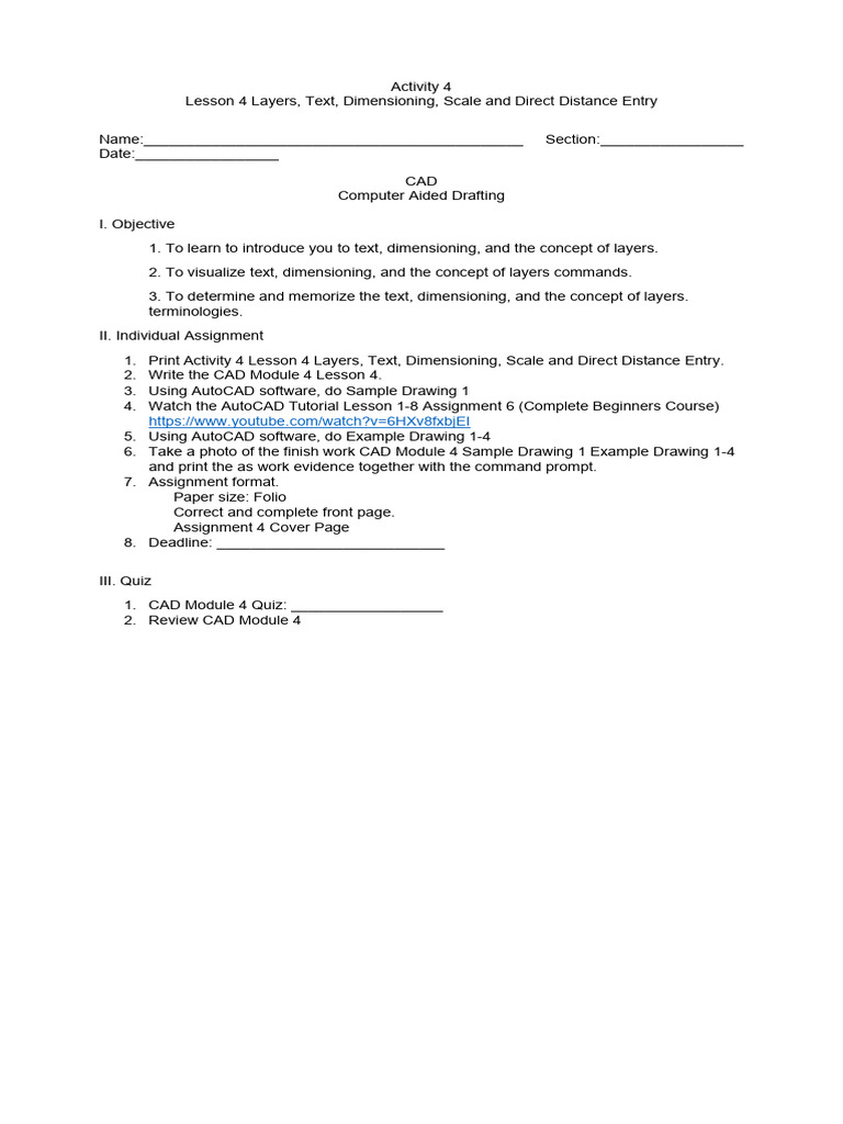 CAD Activity 4 | PDF
