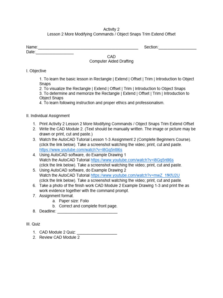 CAD Activity 2 | PDF