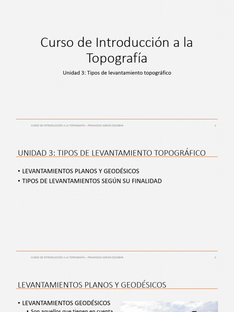 03 - Tipos de Levantamiento Topográfico | PDF | Topografía | Geodesia