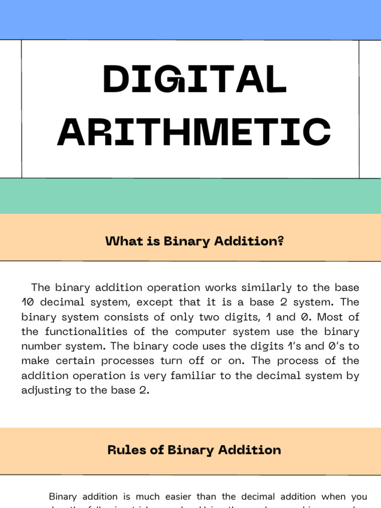 DIGITAL ARITHMETIC | PDF | Division (Mathematics) | Multiplication