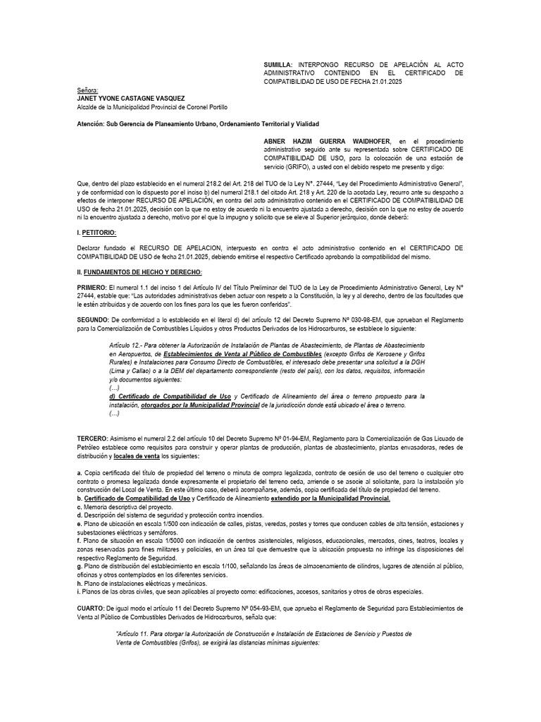 Abner Hazim Guerra Waidhofer | PDF | Petróleo | Apelación