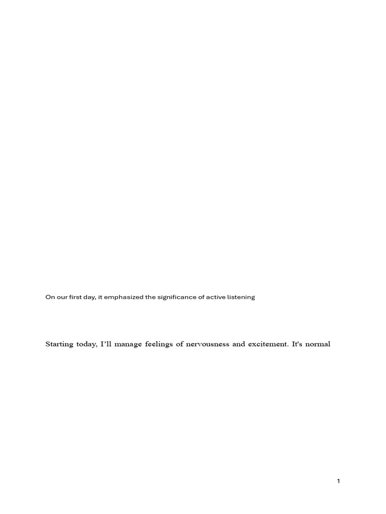 Social Work OJT Journal: Days 1-2 | PDF | Communication | Social Psychology