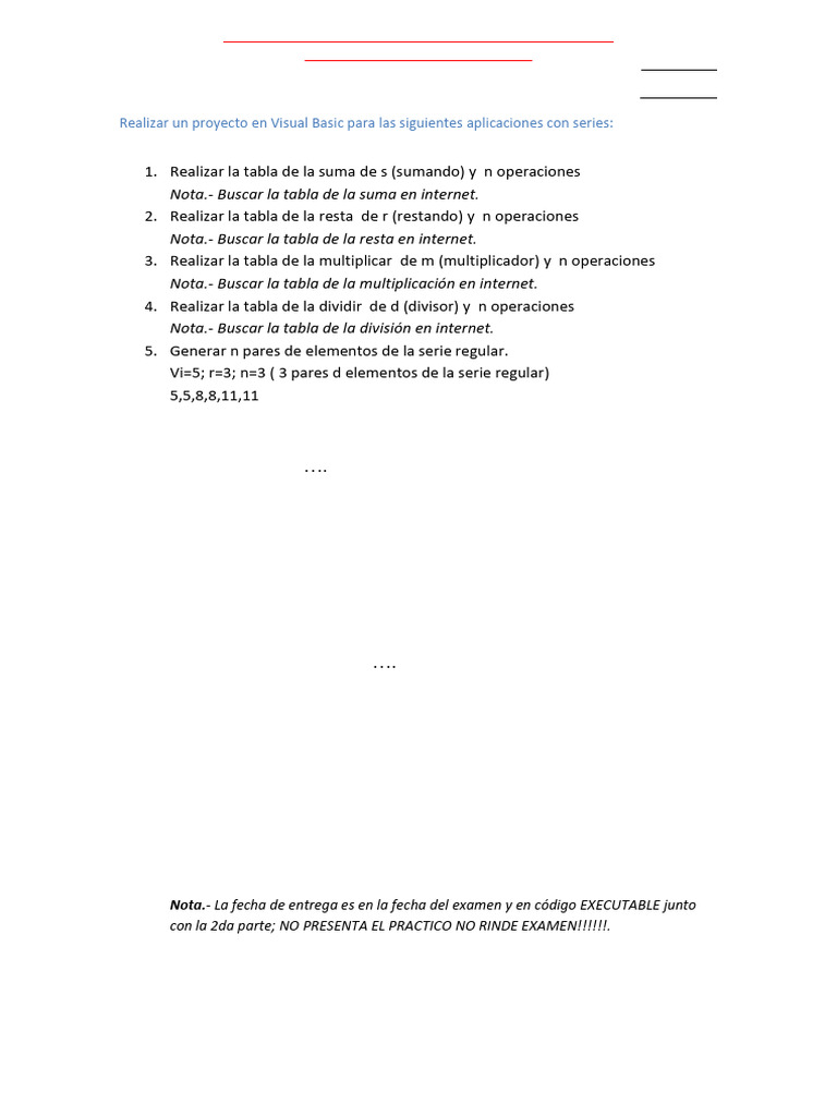 Proyecto Visual Basic: Tablas y Series | PDF