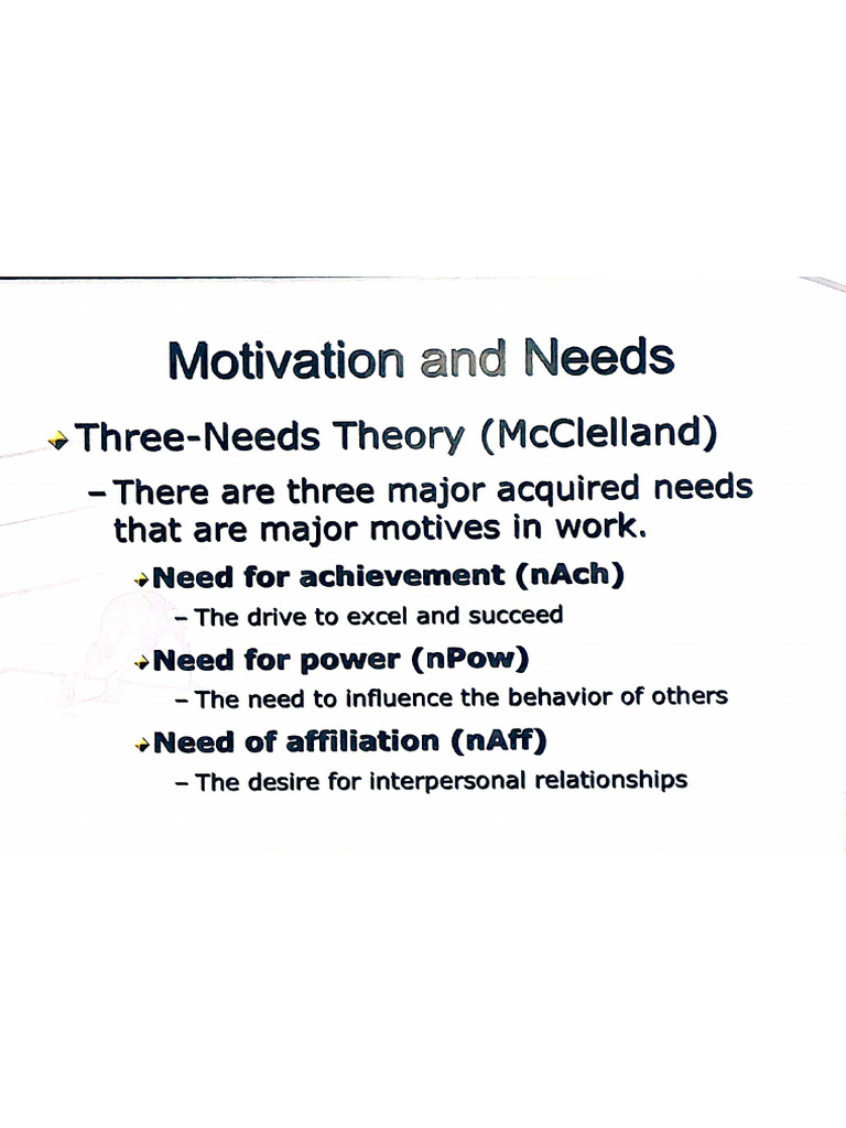 Motivation and Needs | PDF