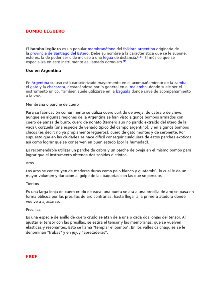 BOMBO LEGUERO | PDF | Aerófonos | Gaiaphones