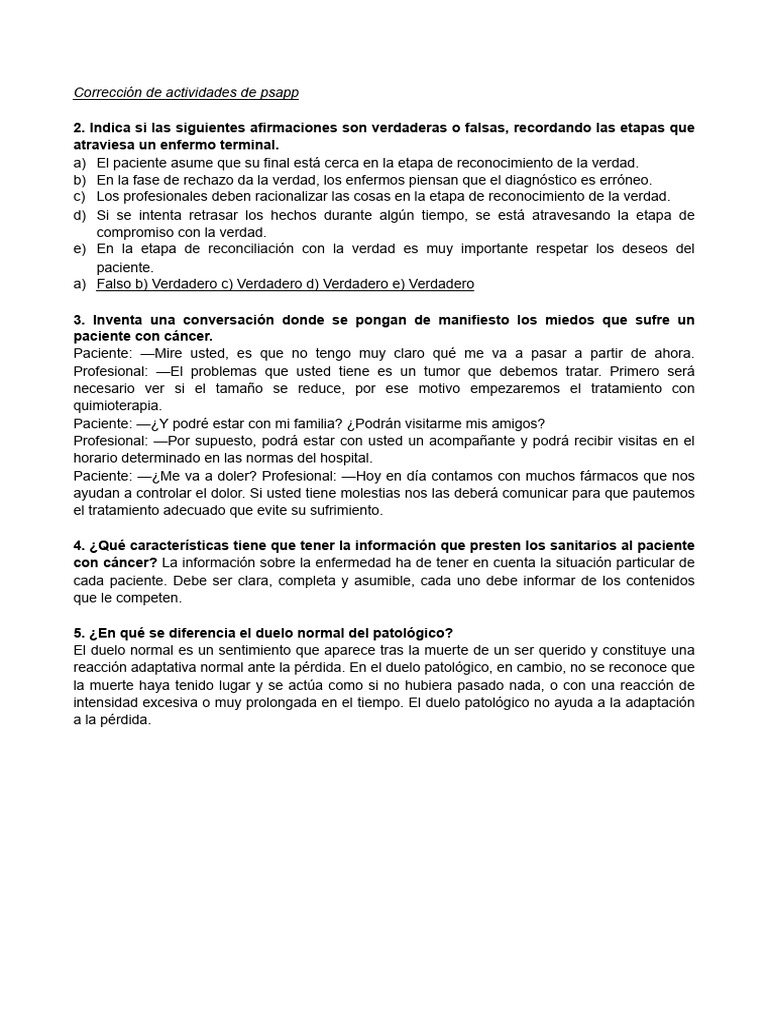 Corrección de actividades de psapp 2, 3 4 y5 | PDF