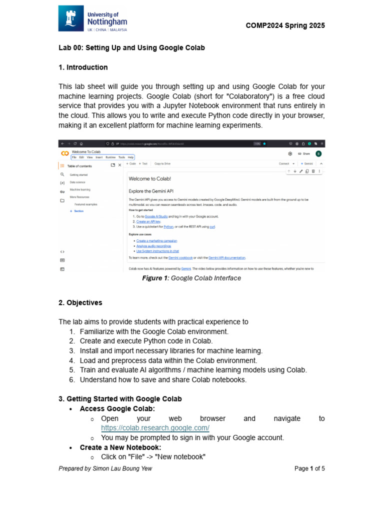 Lab 0 - Getting Started With Google Colab | PDF | Computer Science | Computer Architecture