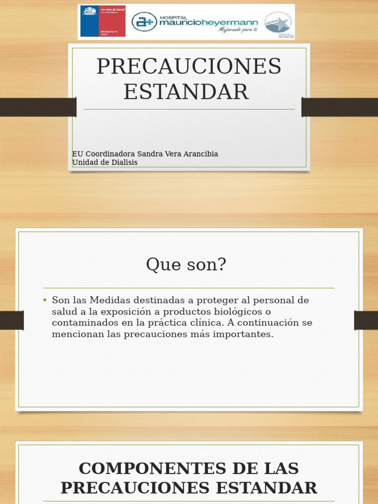 Precauciones Estándar en Salud | PDF | Lavado de manos | Especialidades ...